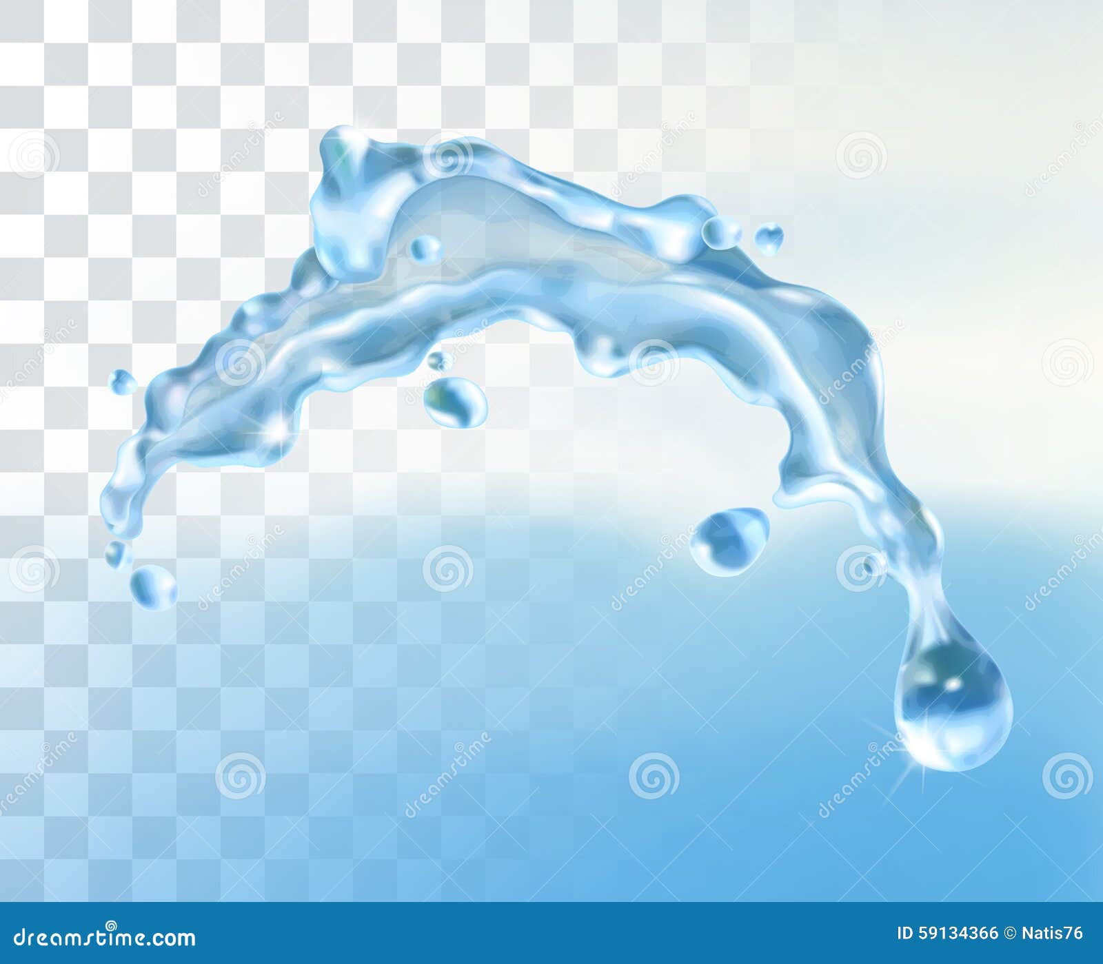 Water splash element stock vector. Illustration of motion - 59134366