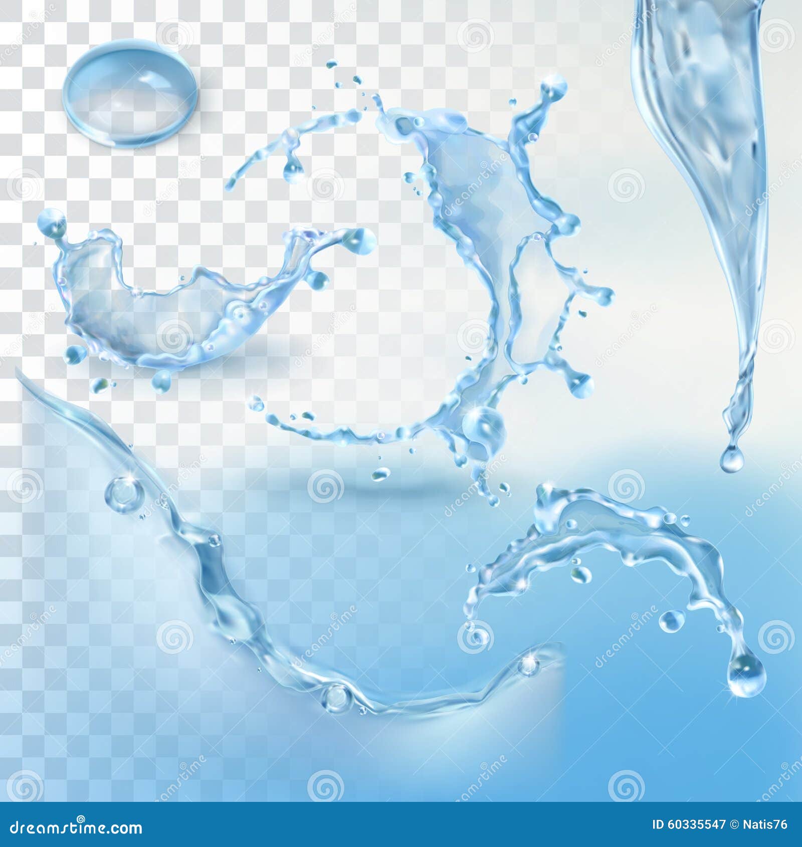 Water splash element stock vector. Illustration of fresh - 60335547