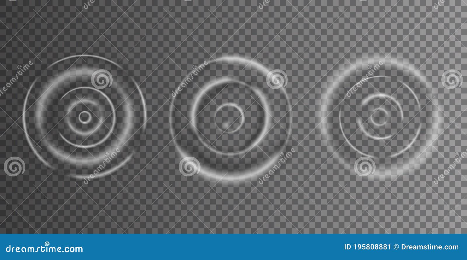 Ripple water realistic stock vector. Illustration of background - 195808881