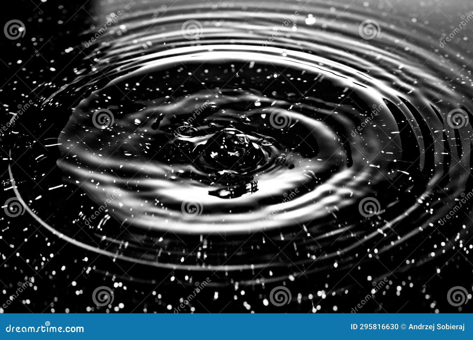Water Splash - a Falling Drop of Water Breaking on the Water Stock ...