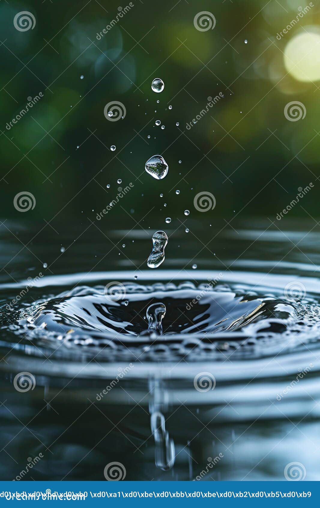 Water Splash. Falling Drop of Rain Stock Photo - Image of impact, drop ...
