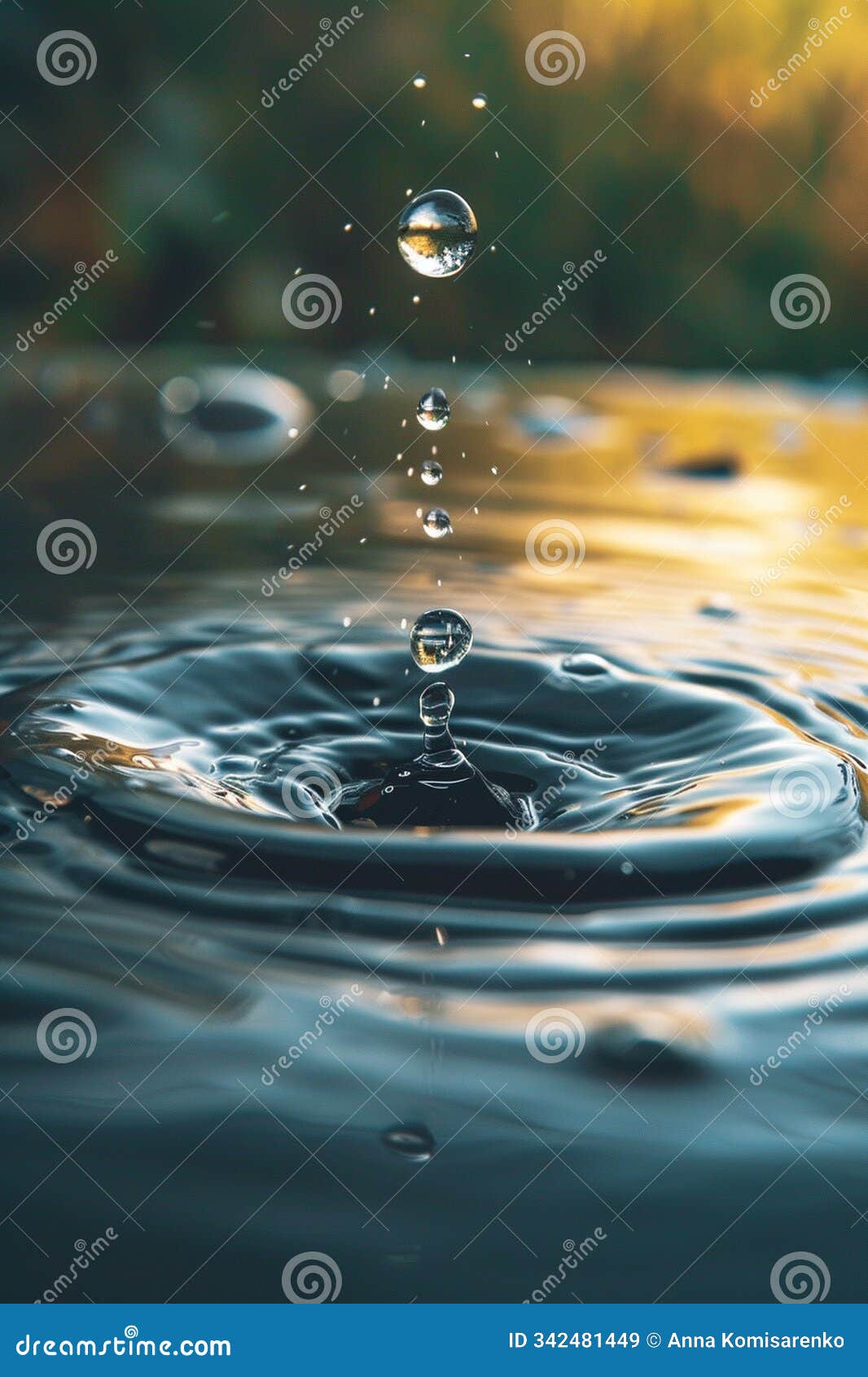 Water Splash. Falling Drop of Rain Stock Image - Image of liquid, shape ...