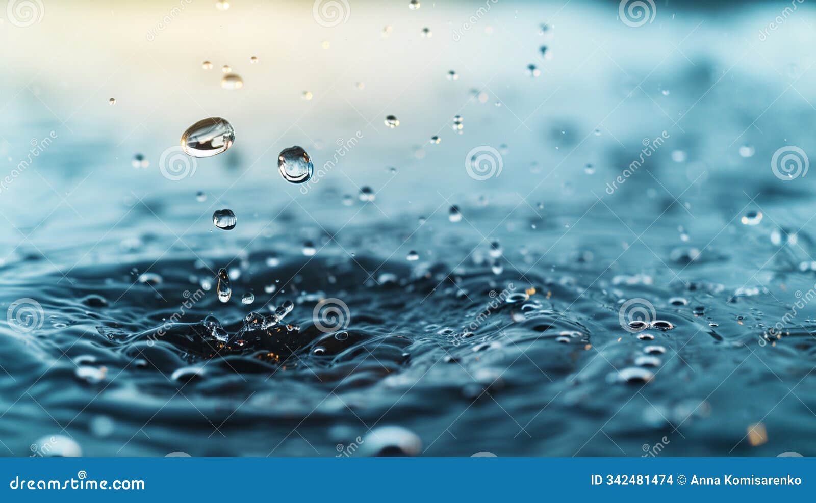 Water Splash. Falling Drop of Rain Stock Photo - Image of shape ...