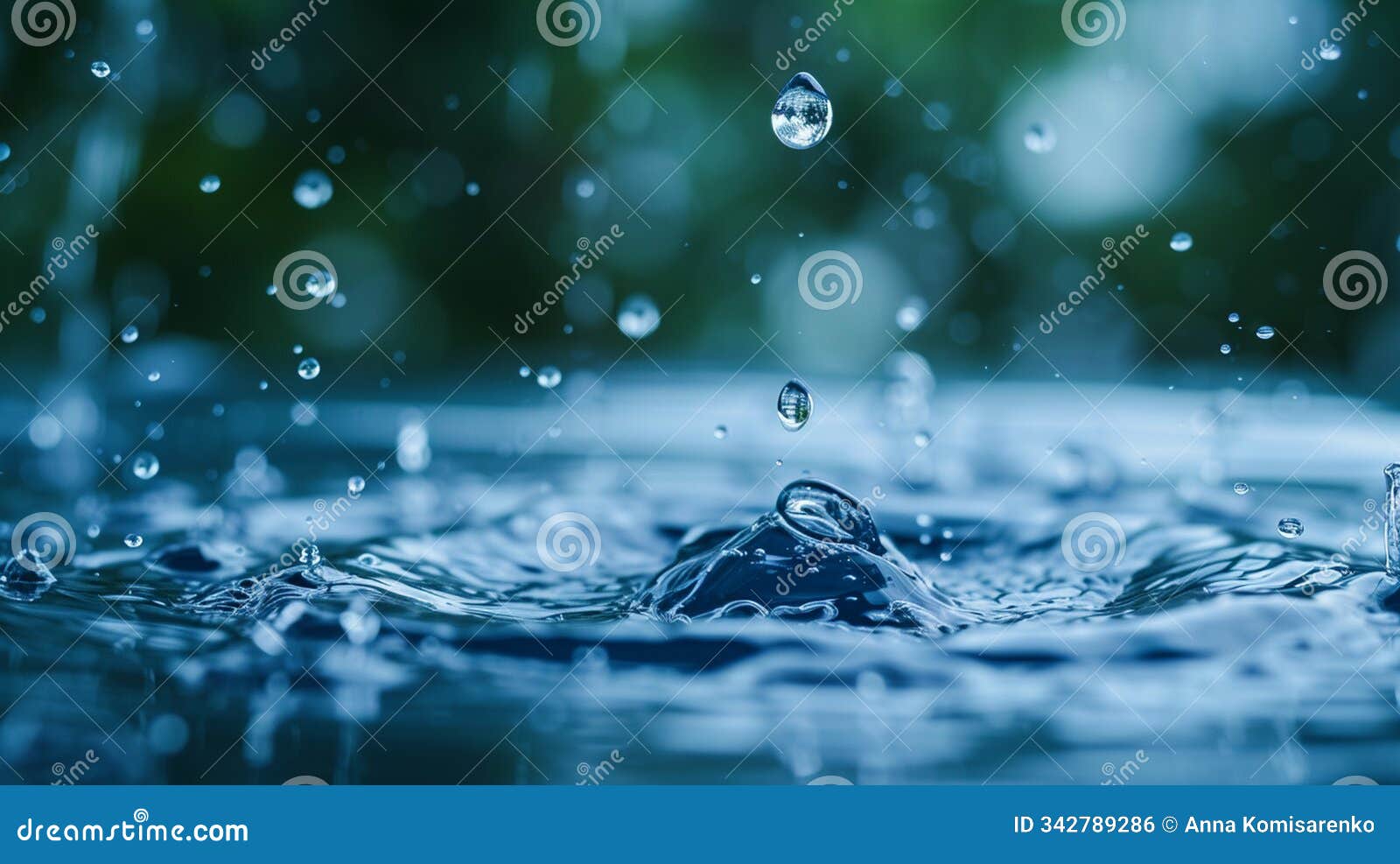 Water Splash. Falling Drop of Rain Stock Photo - Image of water, ripple ...