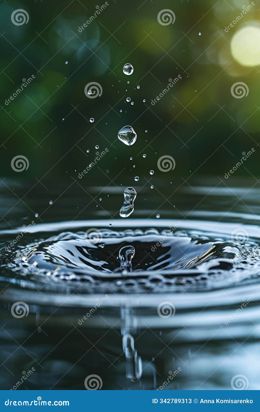Water Splash. Falling Drop of Rain Stock Image - Image of motion, wave ...