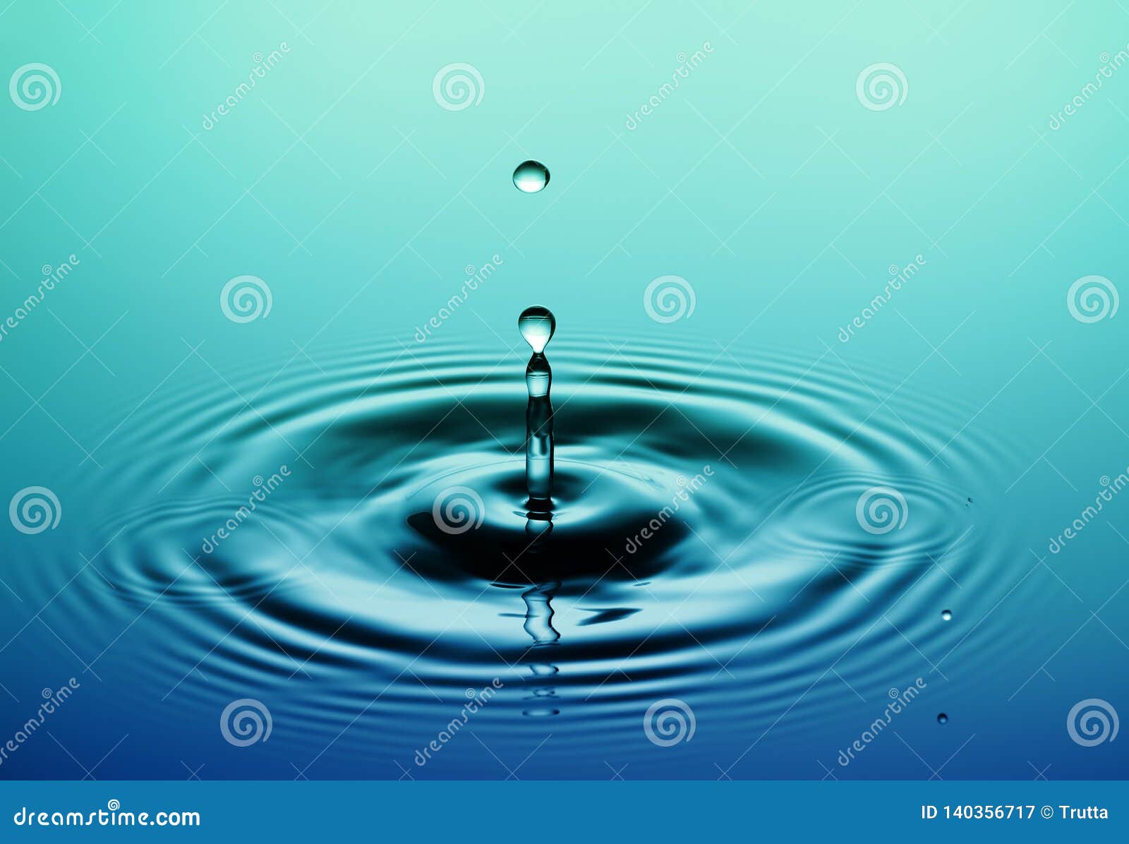 Water Splash - Falling Drop of Rain Stock Image - Image of round ...