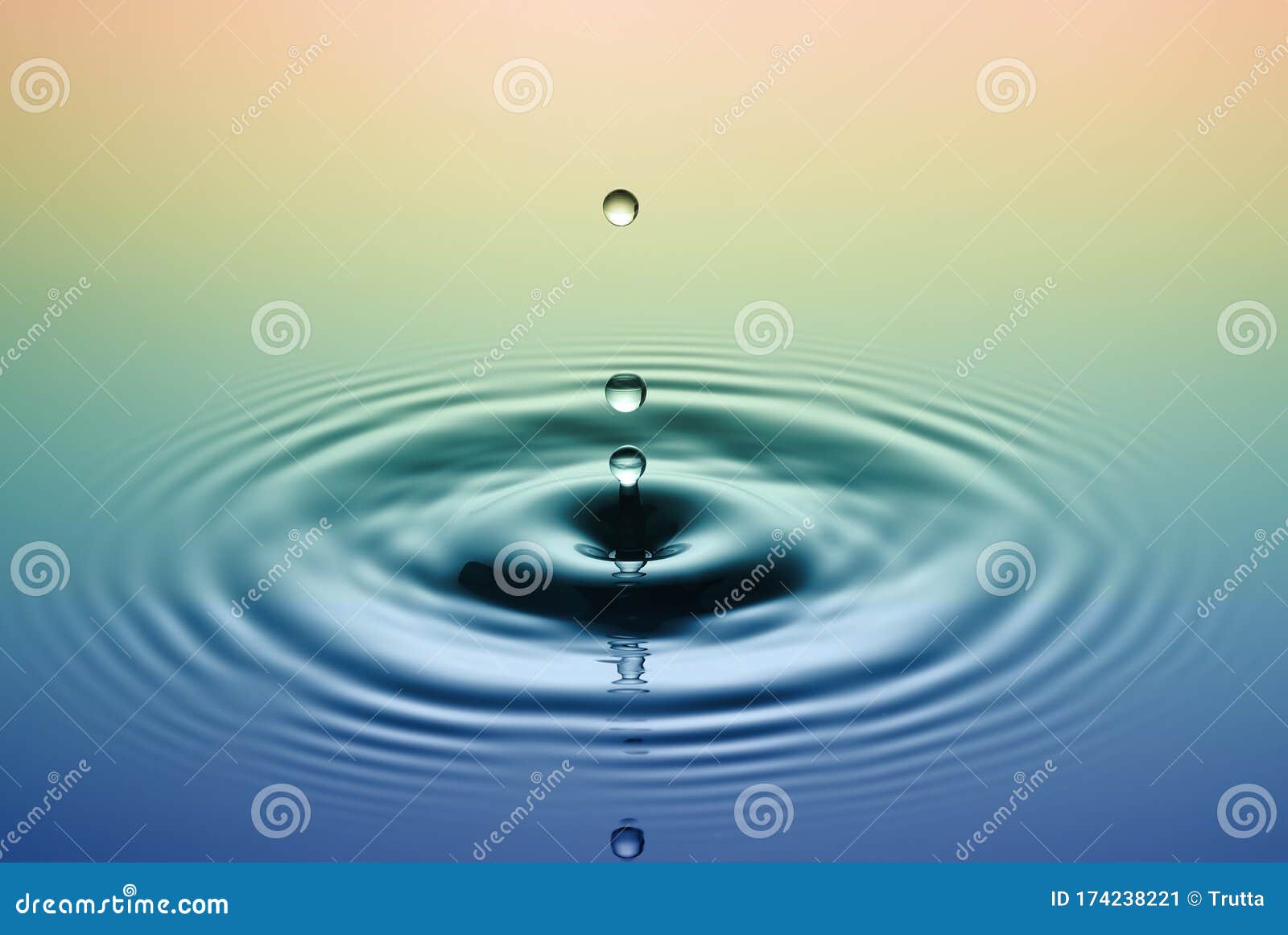 Water Splash - Falling Drop of Rain Stock Image - Image of motion ...