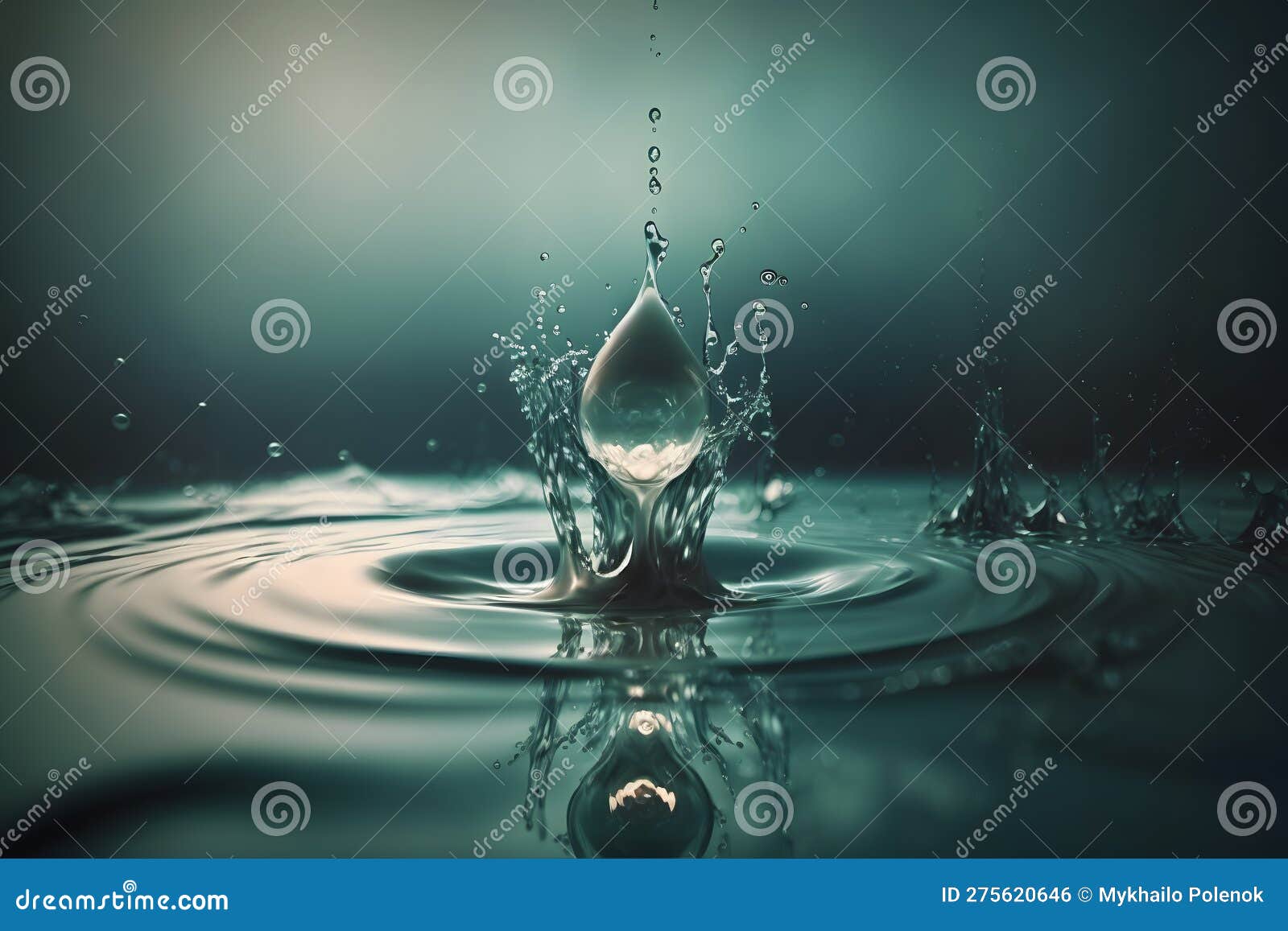 Water Splash. Falling Drop of Rain Stock Photo - Image of splash ...