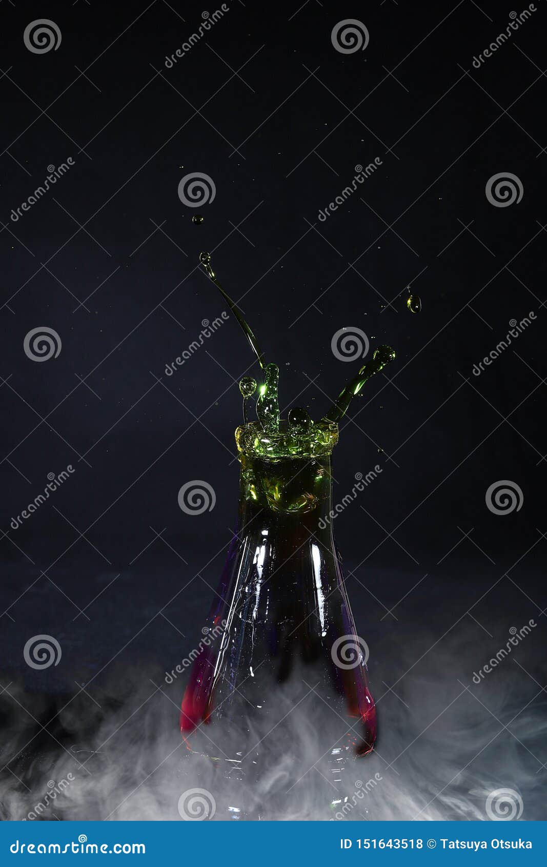 Water splash in the flask stock photo. Image of high - 151643518