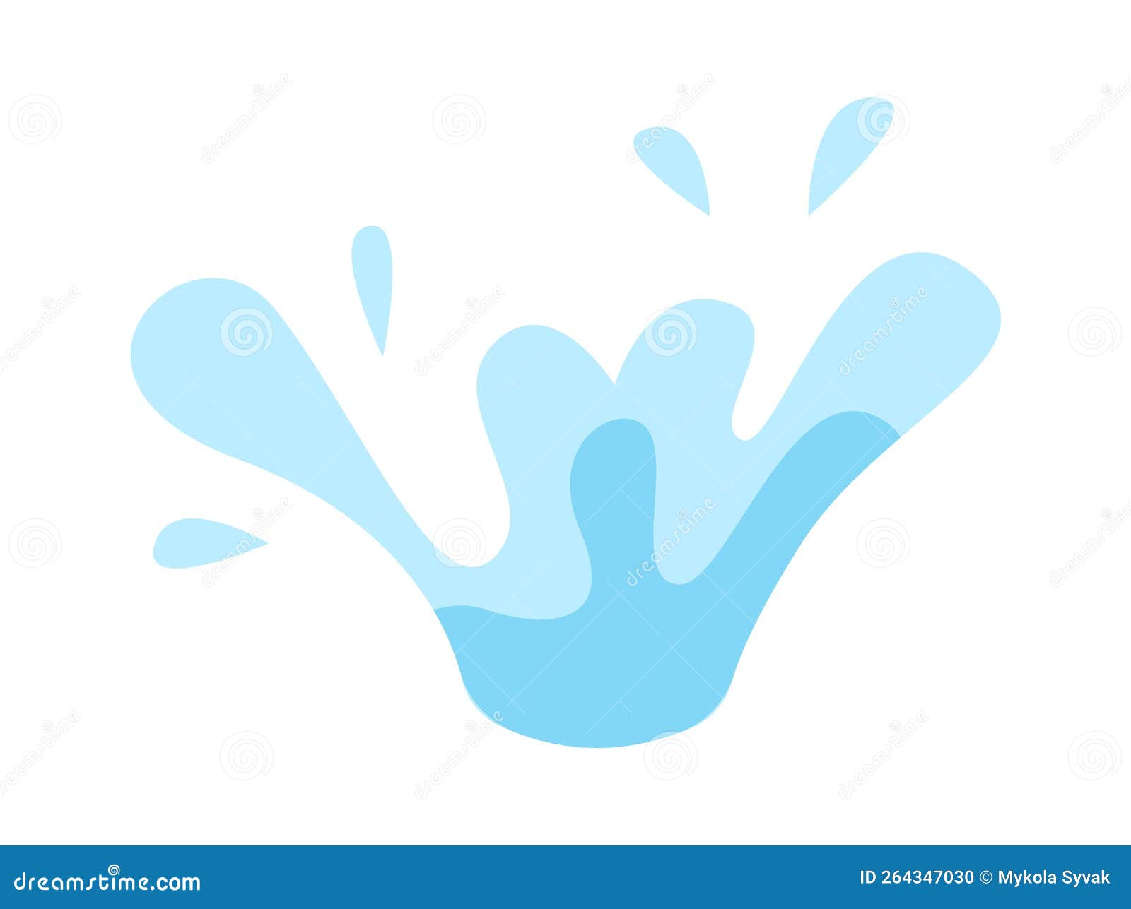 Water Splash Flat Icon Tropical Ecosystem Stock Vector - Illustration ...