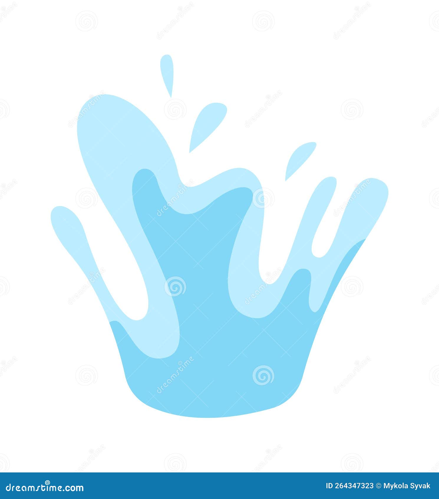 Water Splash Flat Icon Tropical Ecosystem Stock Vector - Illustration ...