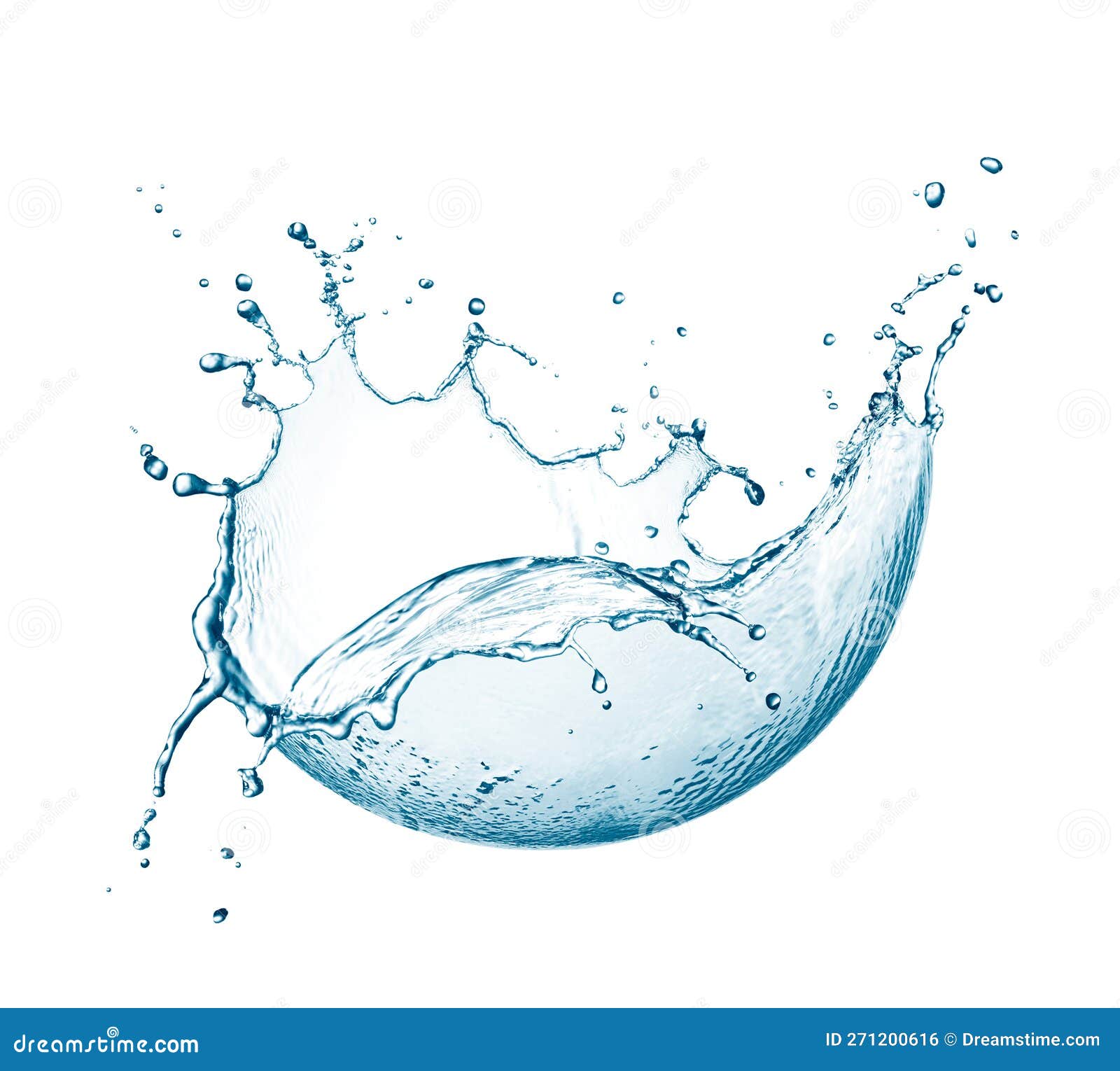 Water Splash Flowing Out from Hemisphere Shape Stock Photo - Image of ...