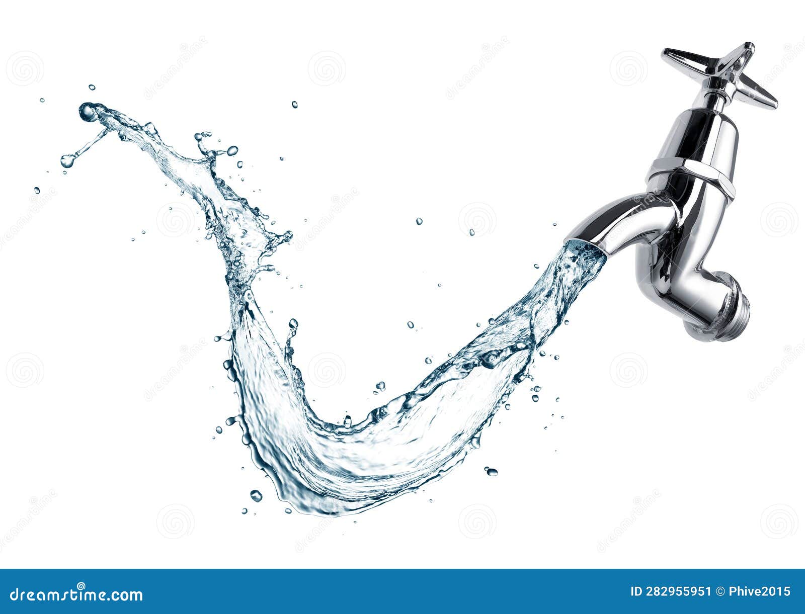 Water Splash Flowing Out From Tap Or Faucet Stock Image Image Of