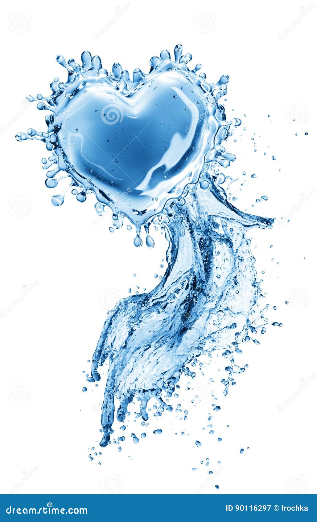 Water Splash in the Form of a Heart. Stock Image - Image of drop ...