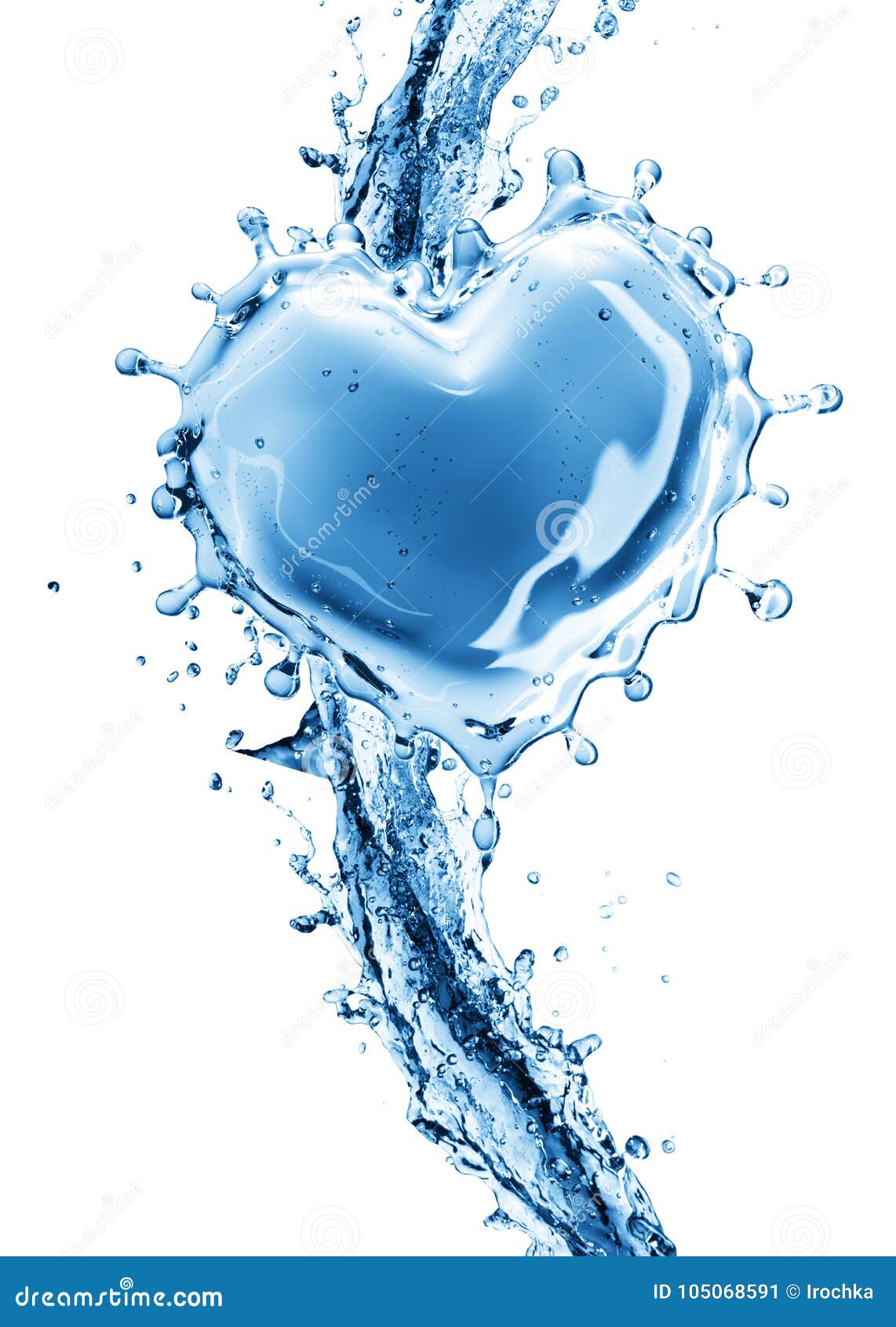 Water Splash in the Form of a Heart. Stock Illustration - Illustration ...