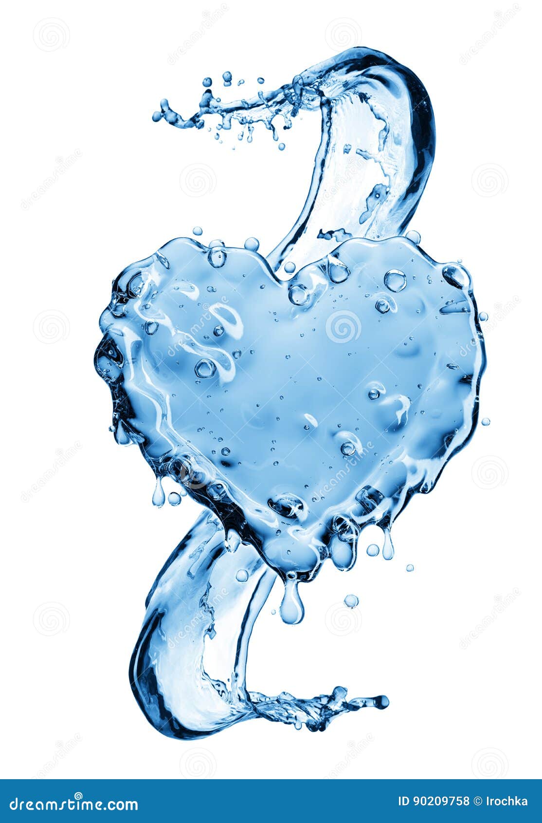 Water Splash in the Form of a Heart. Stock Illustration - Illustration ...