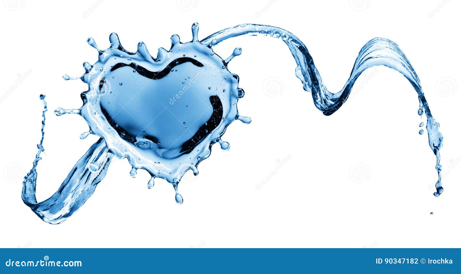 Water Splash in the Form of a Heart. Stock Illustration - Illustration ...