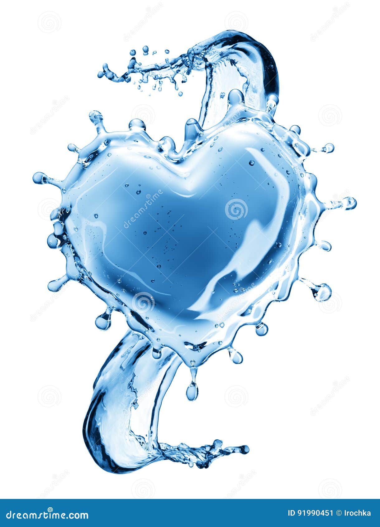 Water Splash in the Form of a Heart. Stock Illustration - Illustration ...