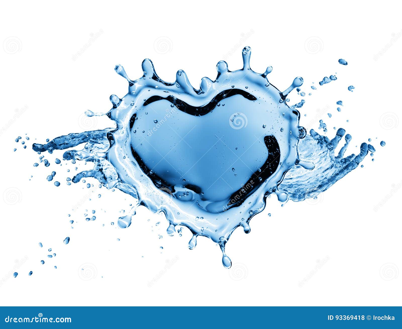 Water Splash in the Form of a Heart. Stock Illustration - Illustration ...