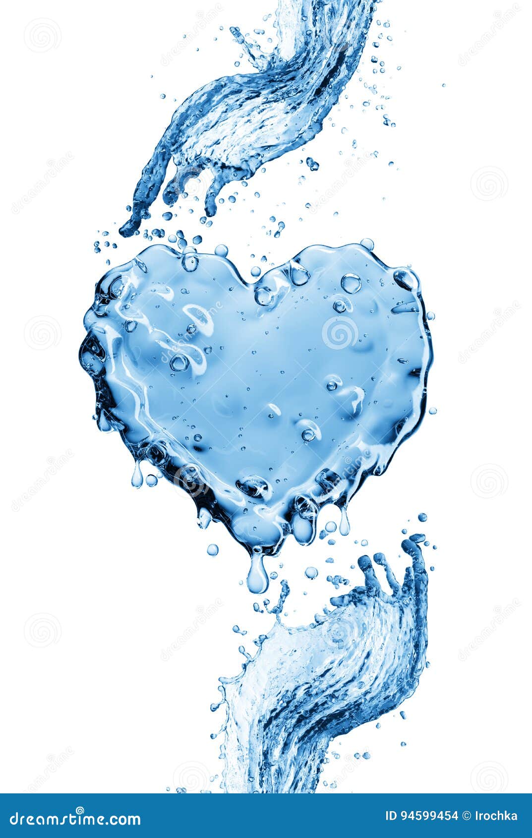 Water Splash in the Form of a Heart. Stock Illustration - Illustration ...