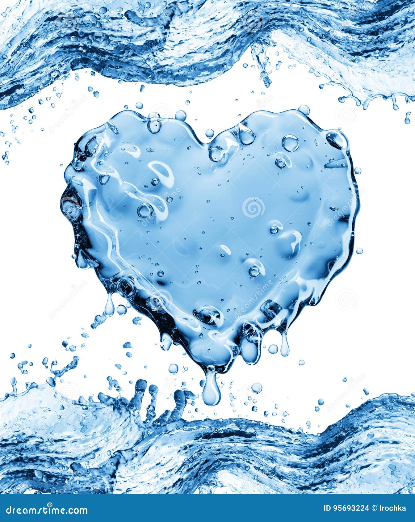Water Splash in the Form of a Heart. Stock Photo - Image of abstract ...