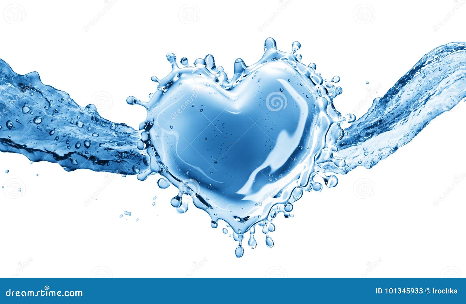 Water Splash in the Form of a Heart. Stock Image - Image of energy ...