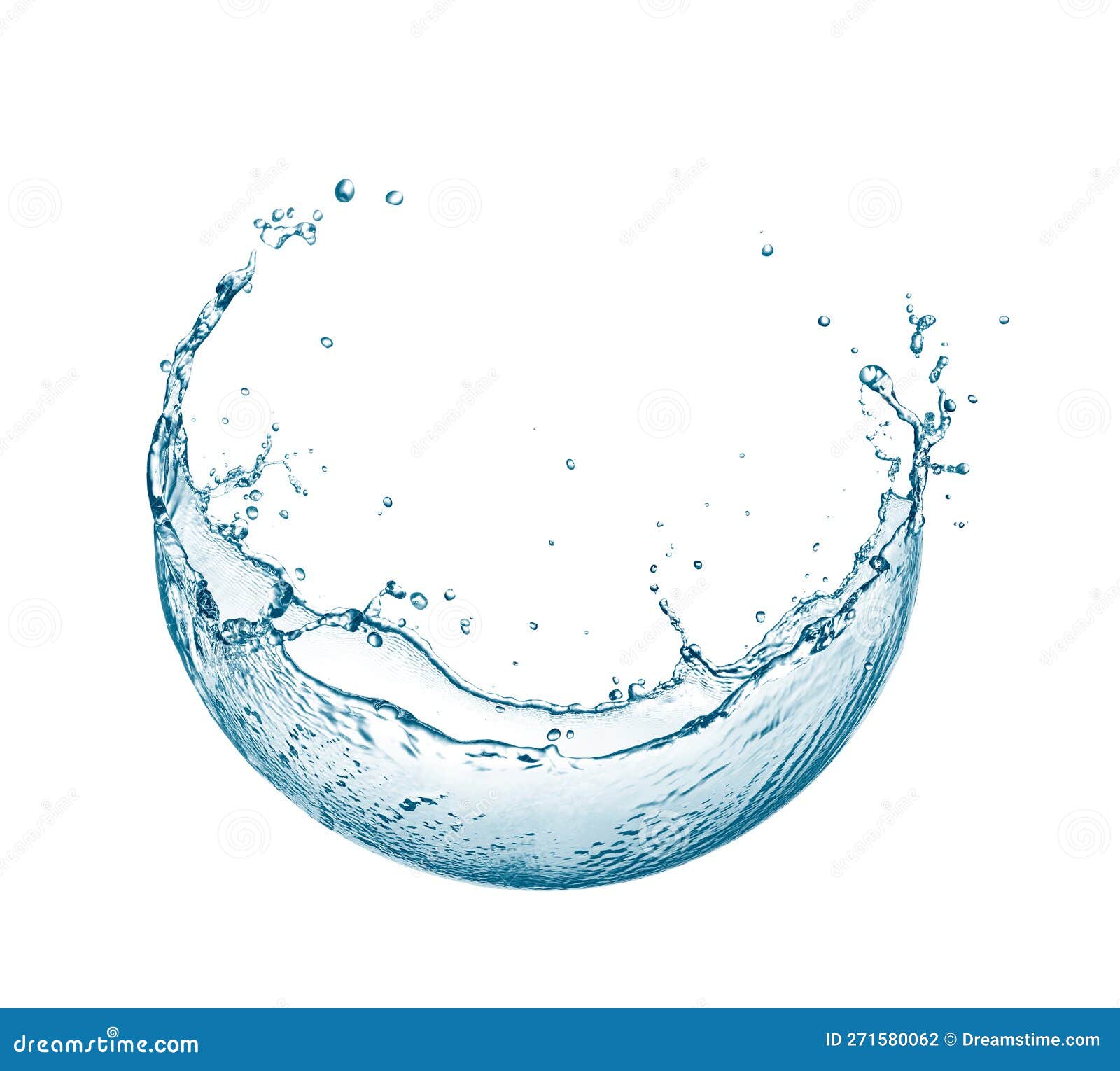 Water Splash Forming a Cicle with Water Drops Stock Illustration ...