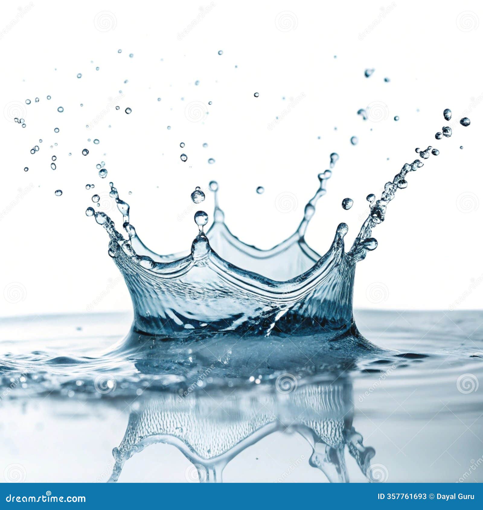 Water Splash Forming Crest Shape Stock Illustration - Illustration of ...