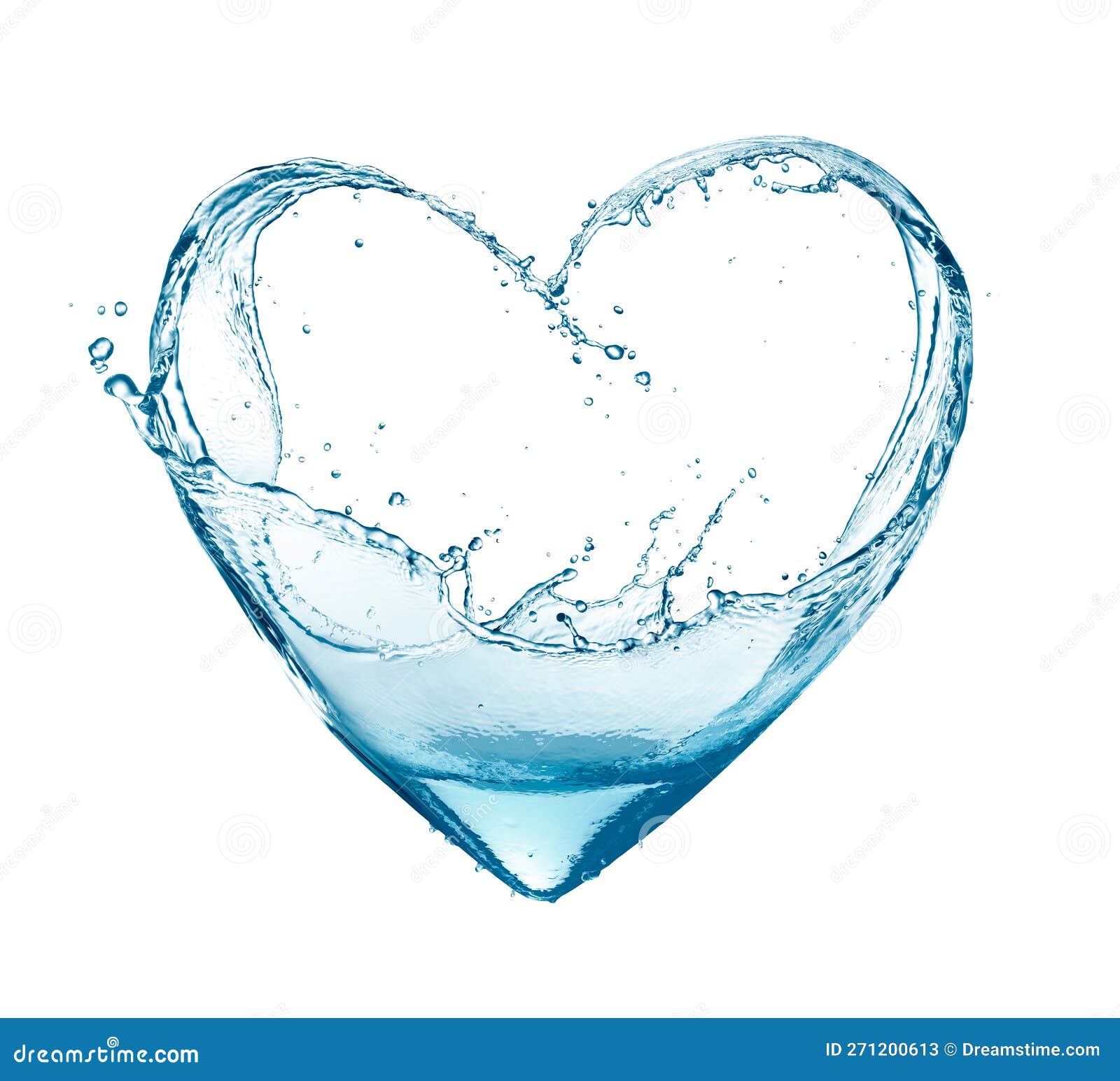 Water Splash Forming a Heart Shape Stock Image - Image of abstract ...