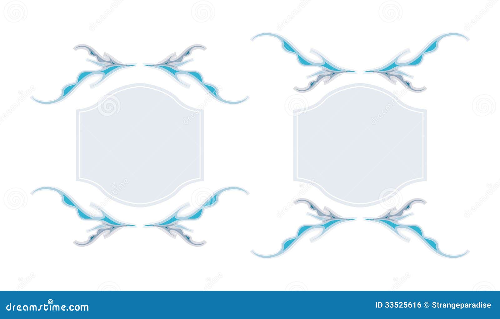 Water Splash Frame Border Decoration Vector Illustration ...