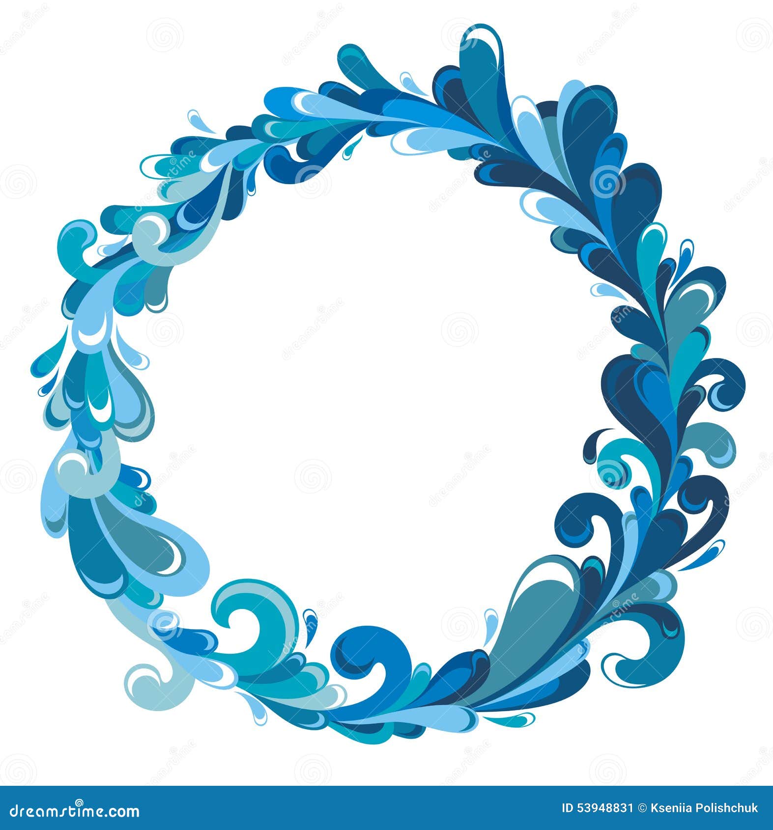 Water splash frame stock vector. Illustration of isolated - 53948831