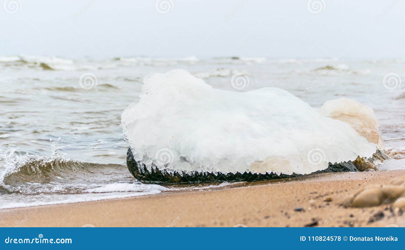 Frozen stone in water stock photo. Image of wild, frozen - 110824578
