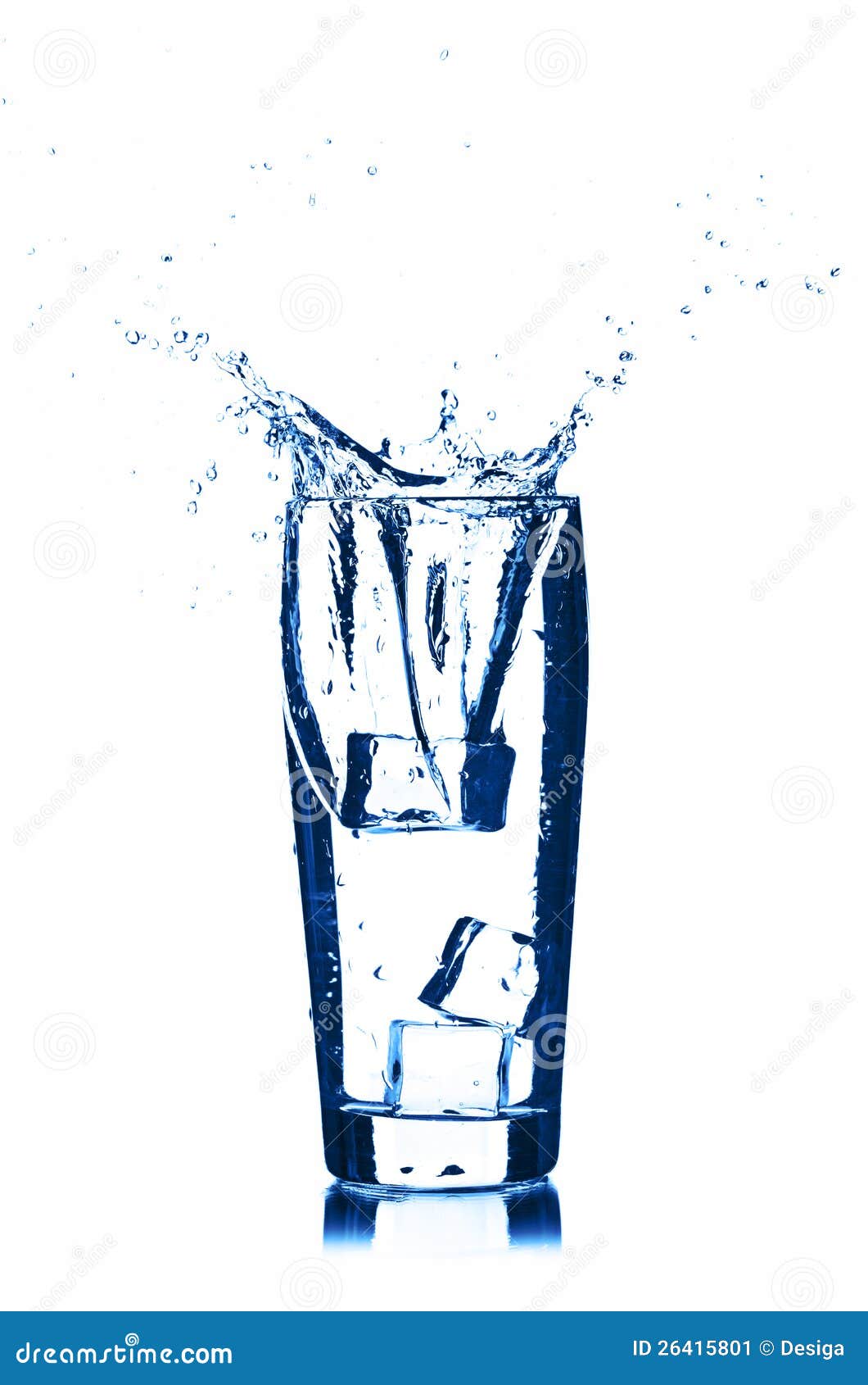 Water Splash In Glass Stock Image - Image: 26415801
