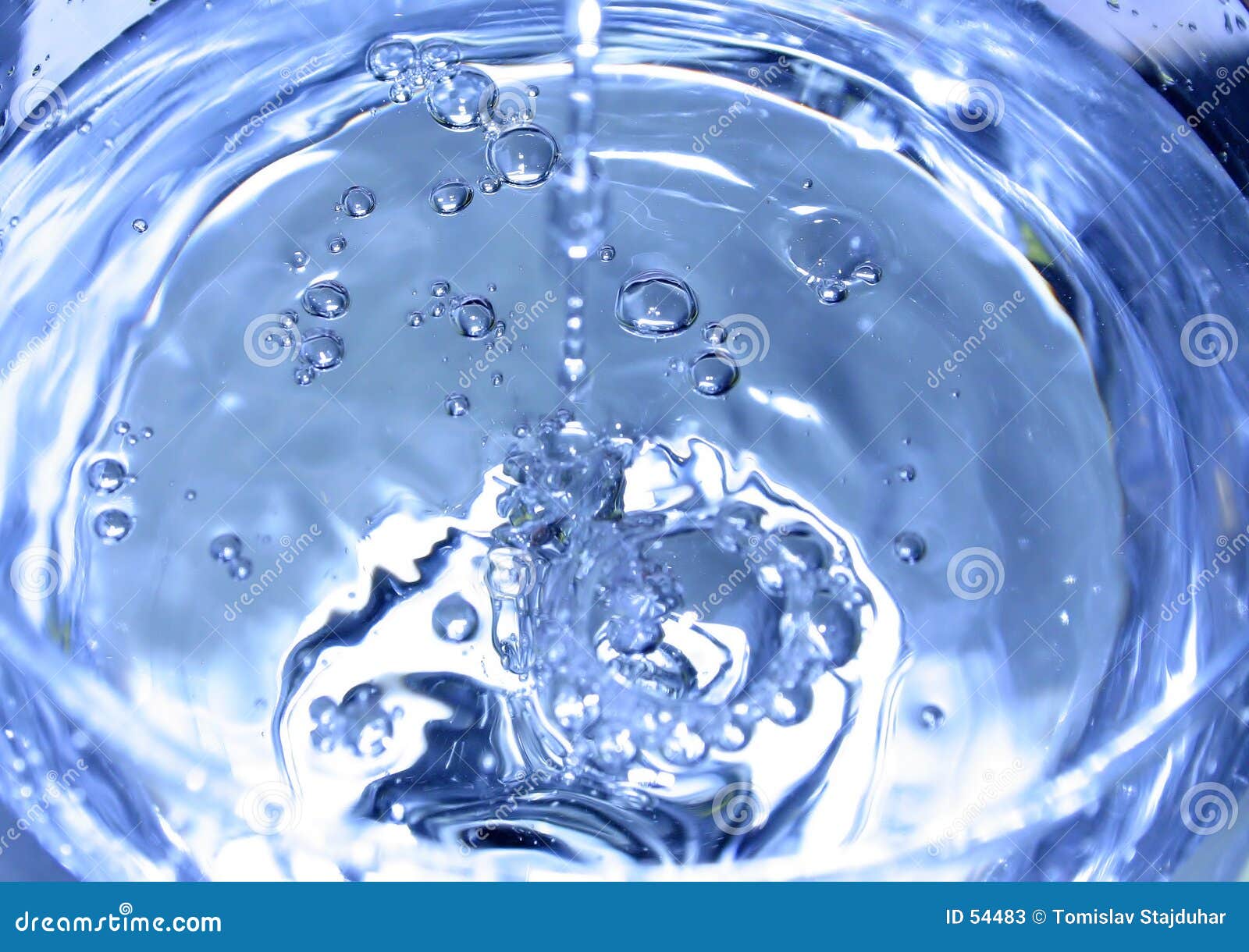 Water splash into glass stock image. Image of cold, light - 54483