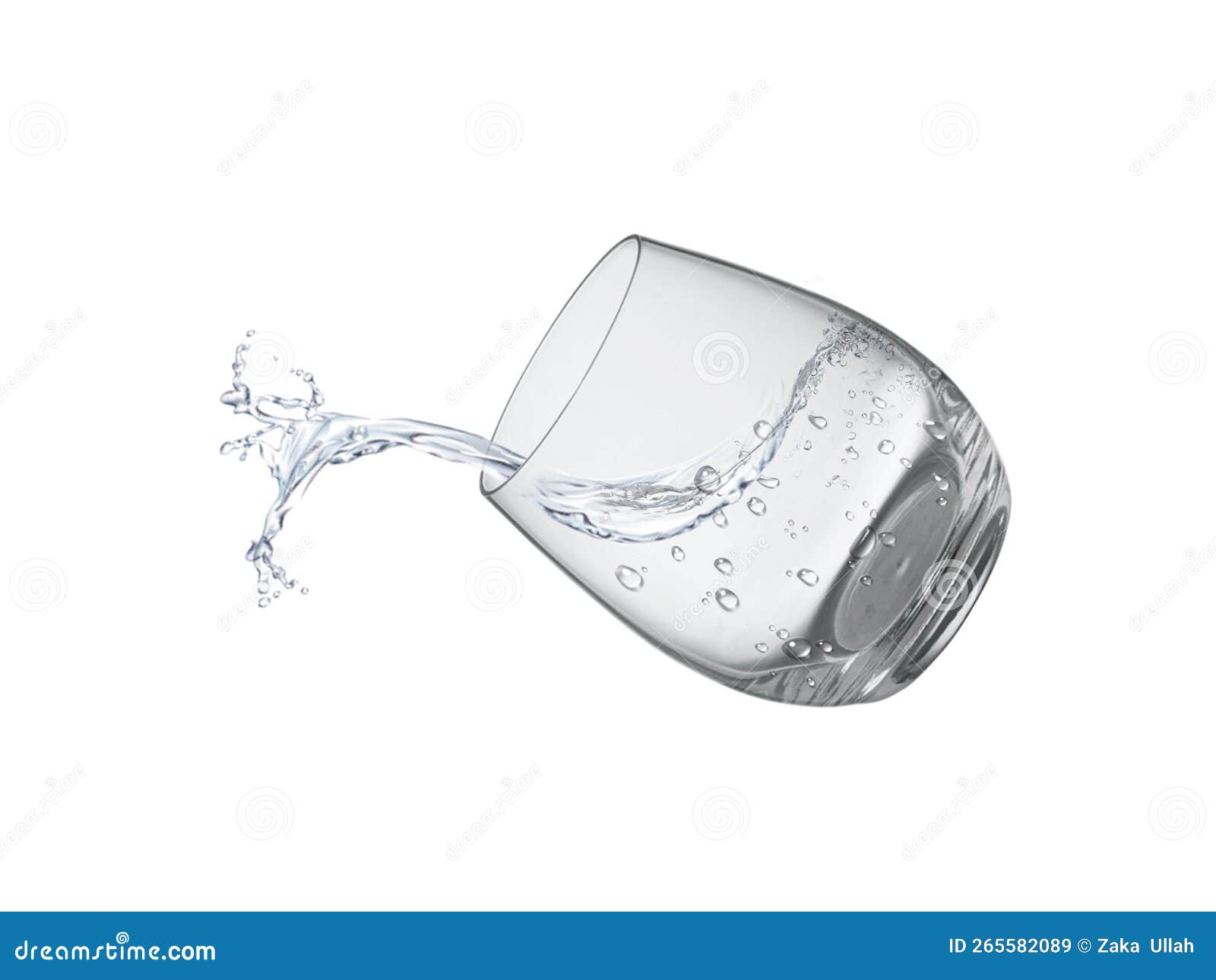 Water Splash in Glass Isolated on White Background Stock Image - Image ...
