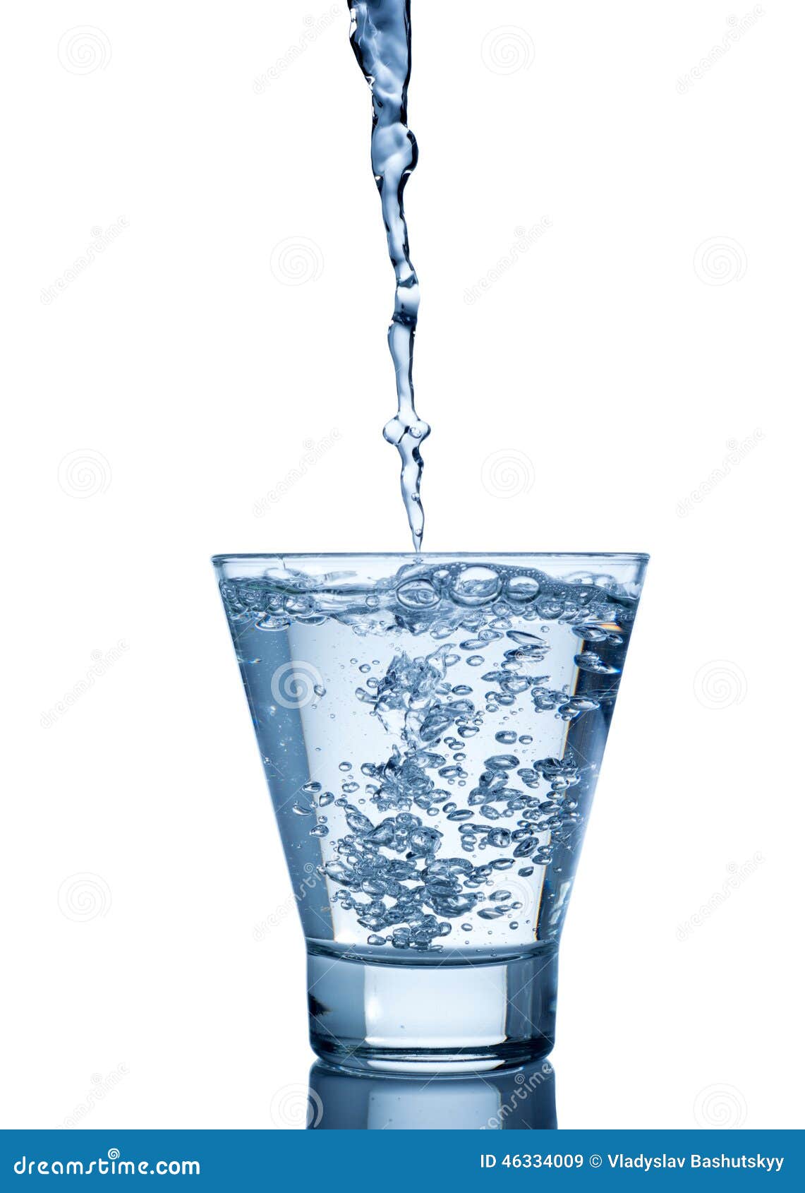 Water Splash in Glass Isolated on White Stock Image - Image of blue ...