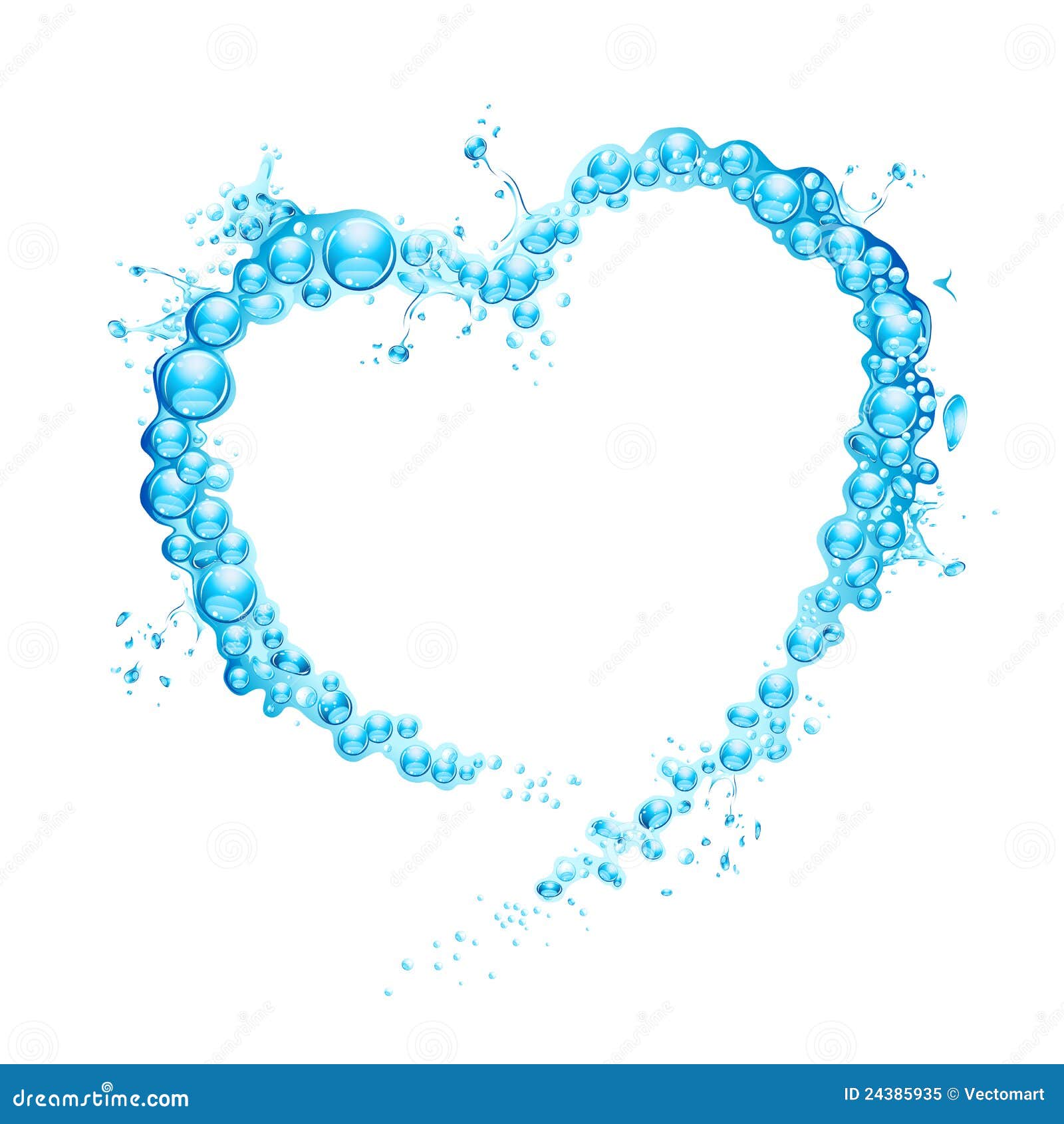 Water Splash Heart stock vector. Illustration of hygiene - 24385935