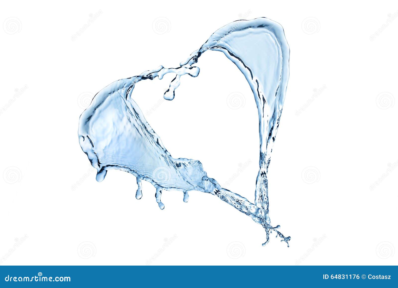 Water splash heart stock photo. Image of valentine, shape - 64831176