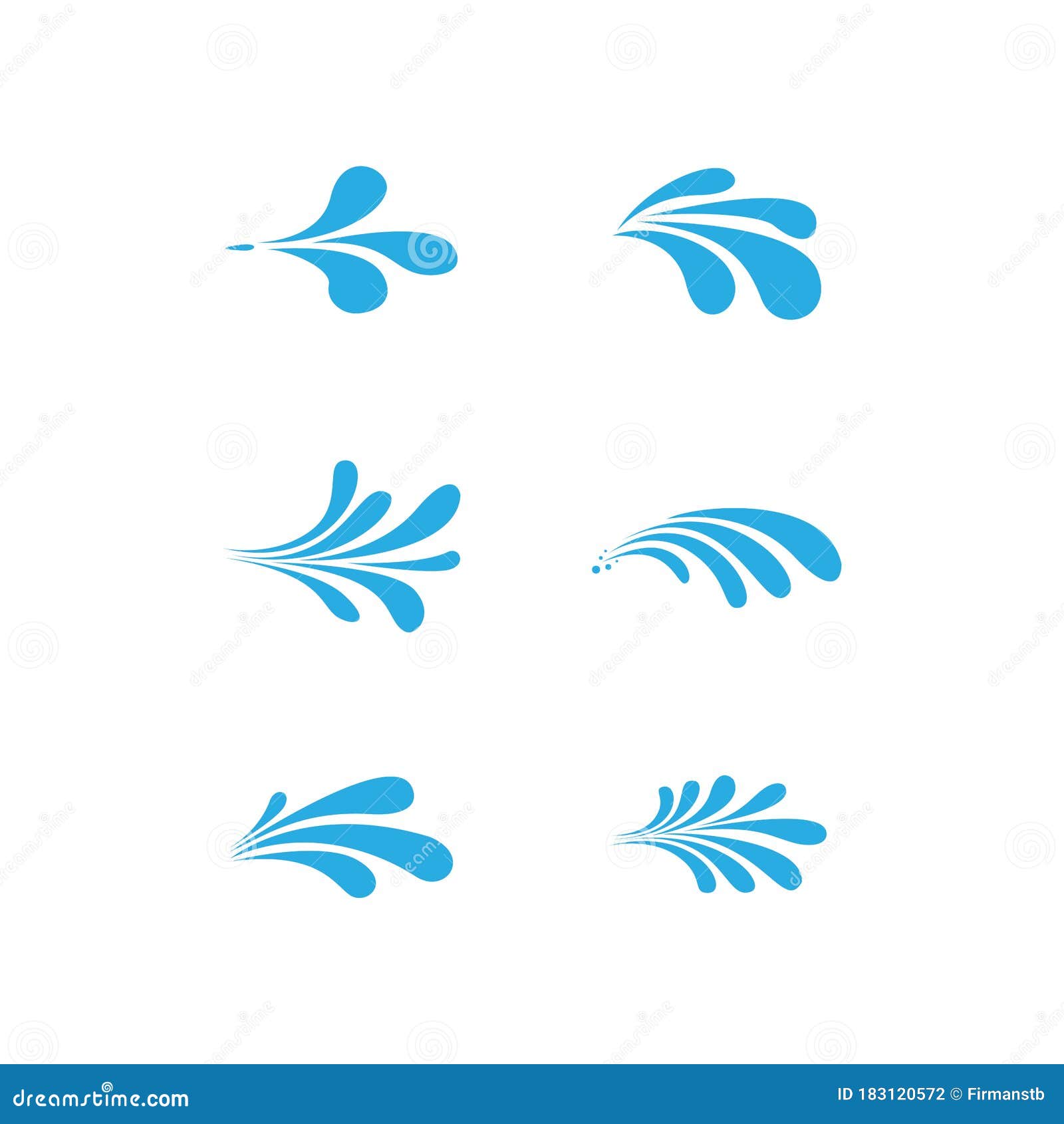 Water Splash Icon Vector Design Stock Vector - Illustration of ripple ...