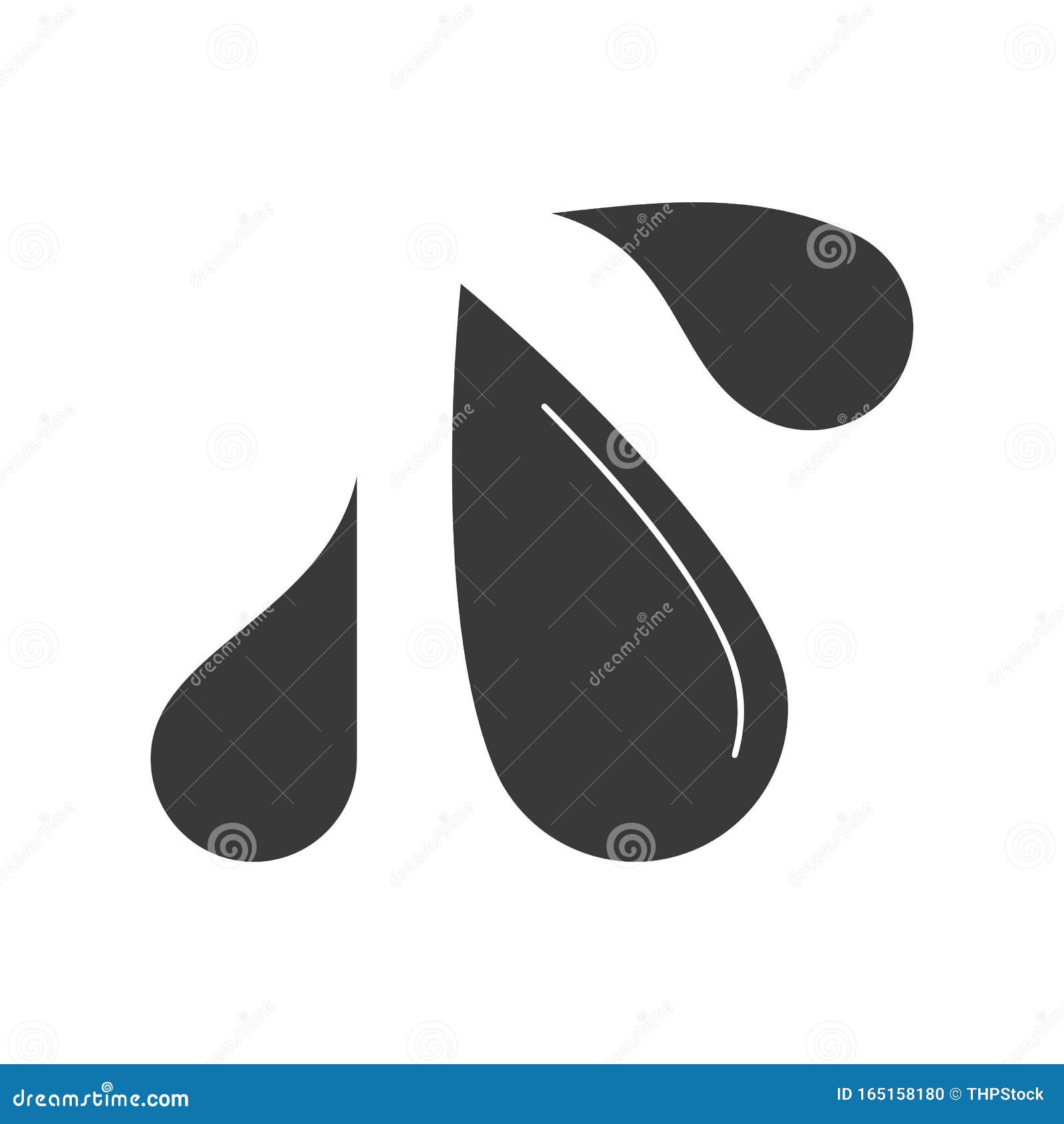 Water Splash Icon Vector stock vector. Illustration of water - 165158180