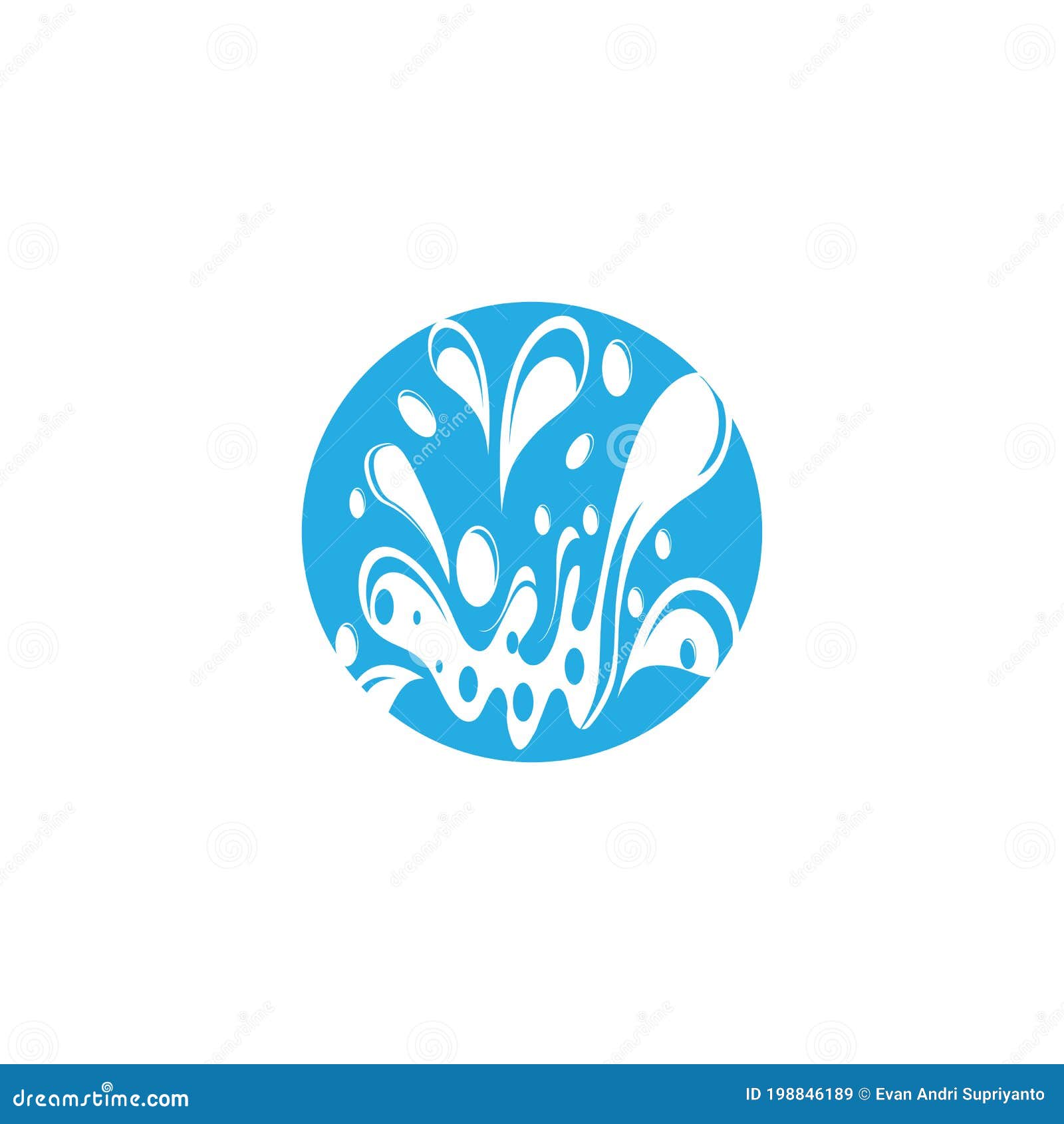 Water Splash Icon Vector Illustration Design Template Stock ...