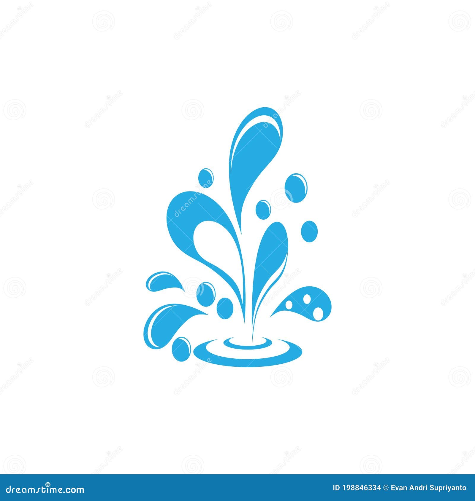 Water Splash Icon Vector Illustration Design Template Stock Vector ...
