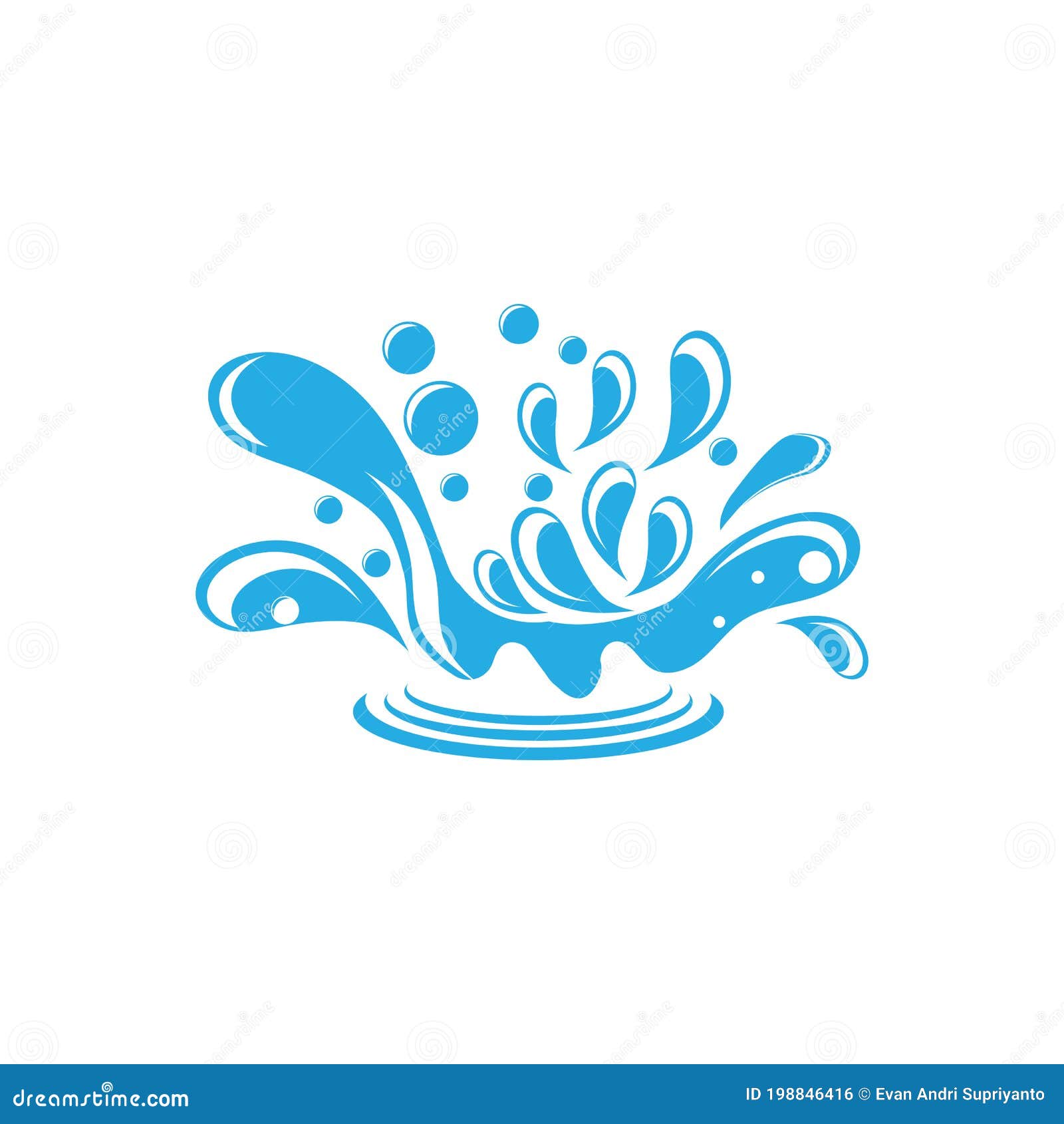 Water Splash Icon Vector Illustration Design Template Stock Vector ...