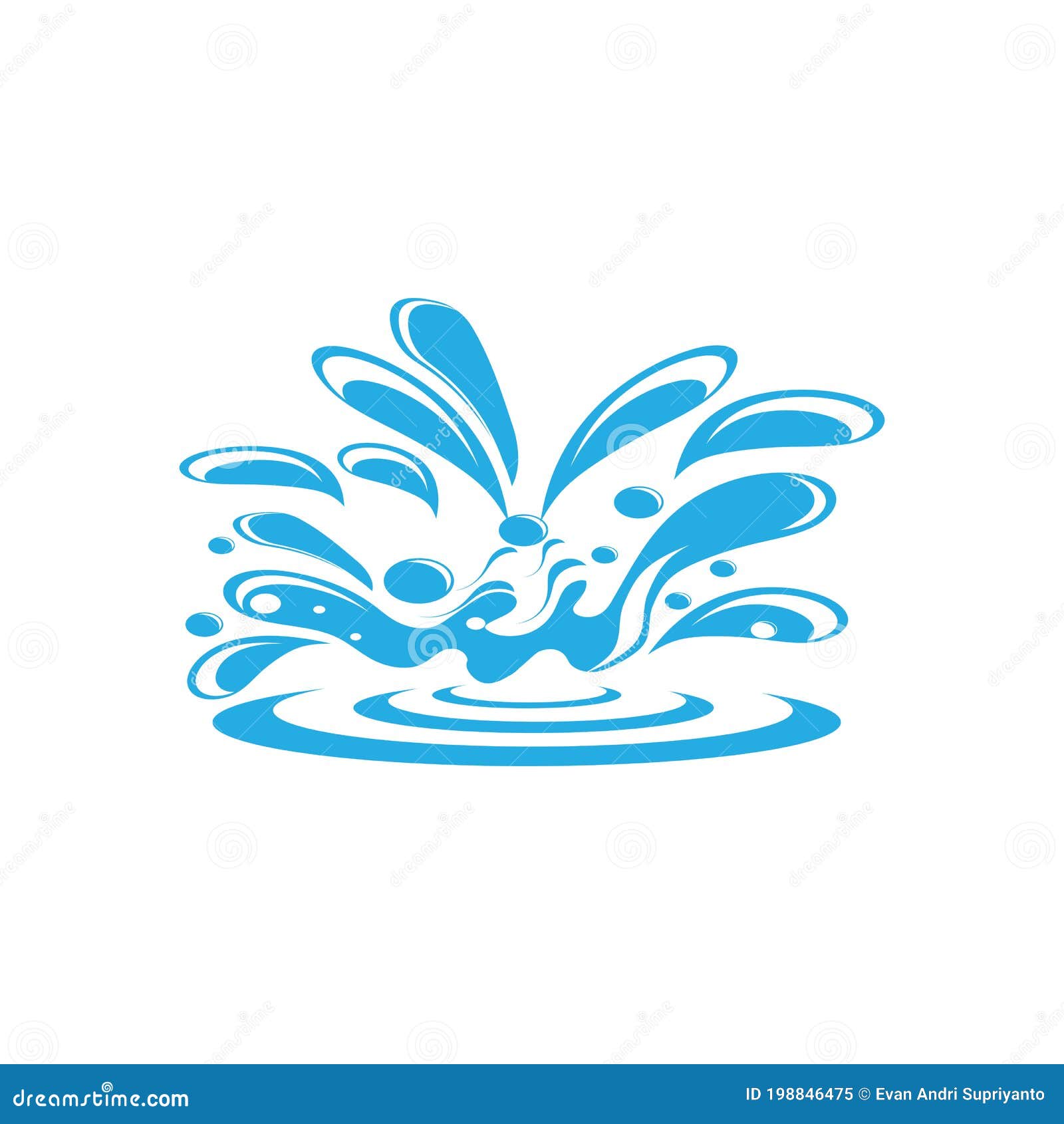 Water Splash Icon Vector Illustration Design Template Stock Vector ...
