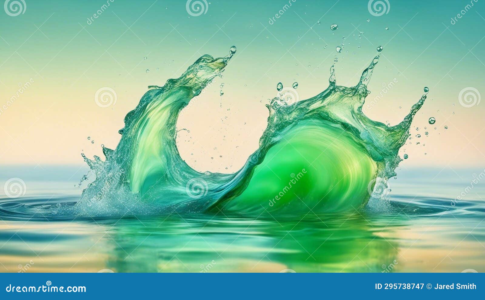 Water Splash in the Water a Water Splash Illustrates the Smoothness and ...