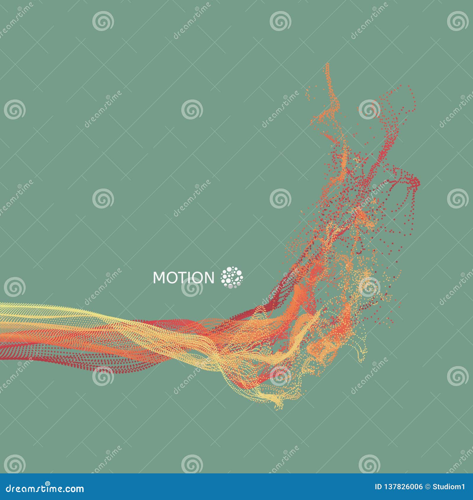 Water Splash Imitation. Array with Dynamic Emitted Particles Stock ...