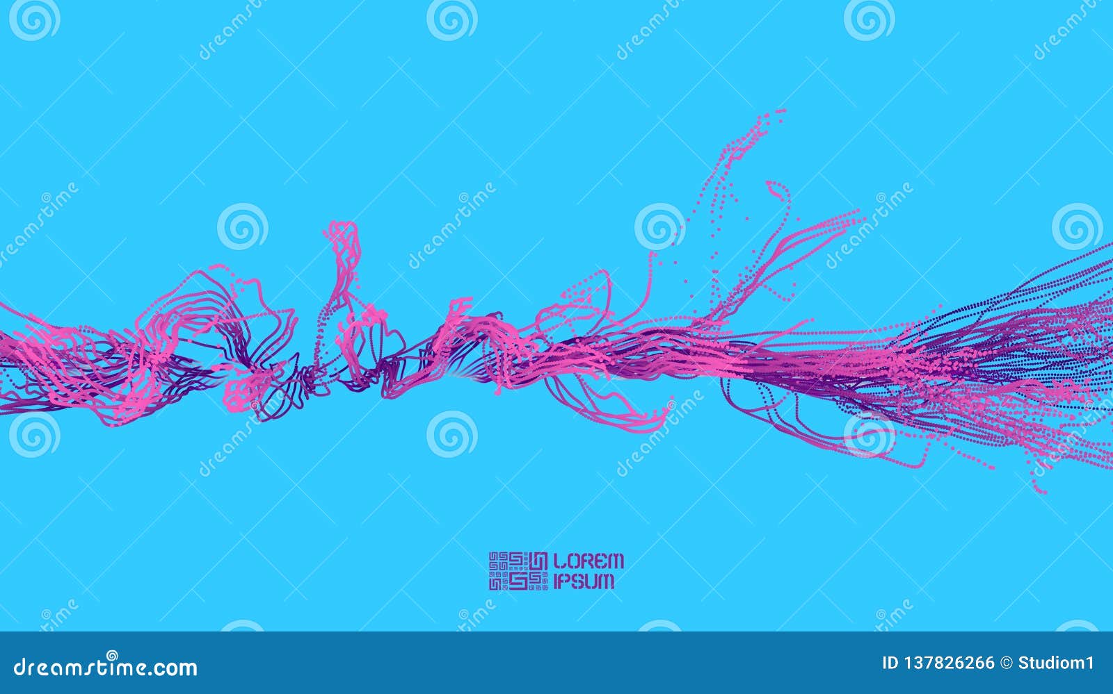 Water Splash Imitation. Array with Dynamic Emitted Particles Stock ...