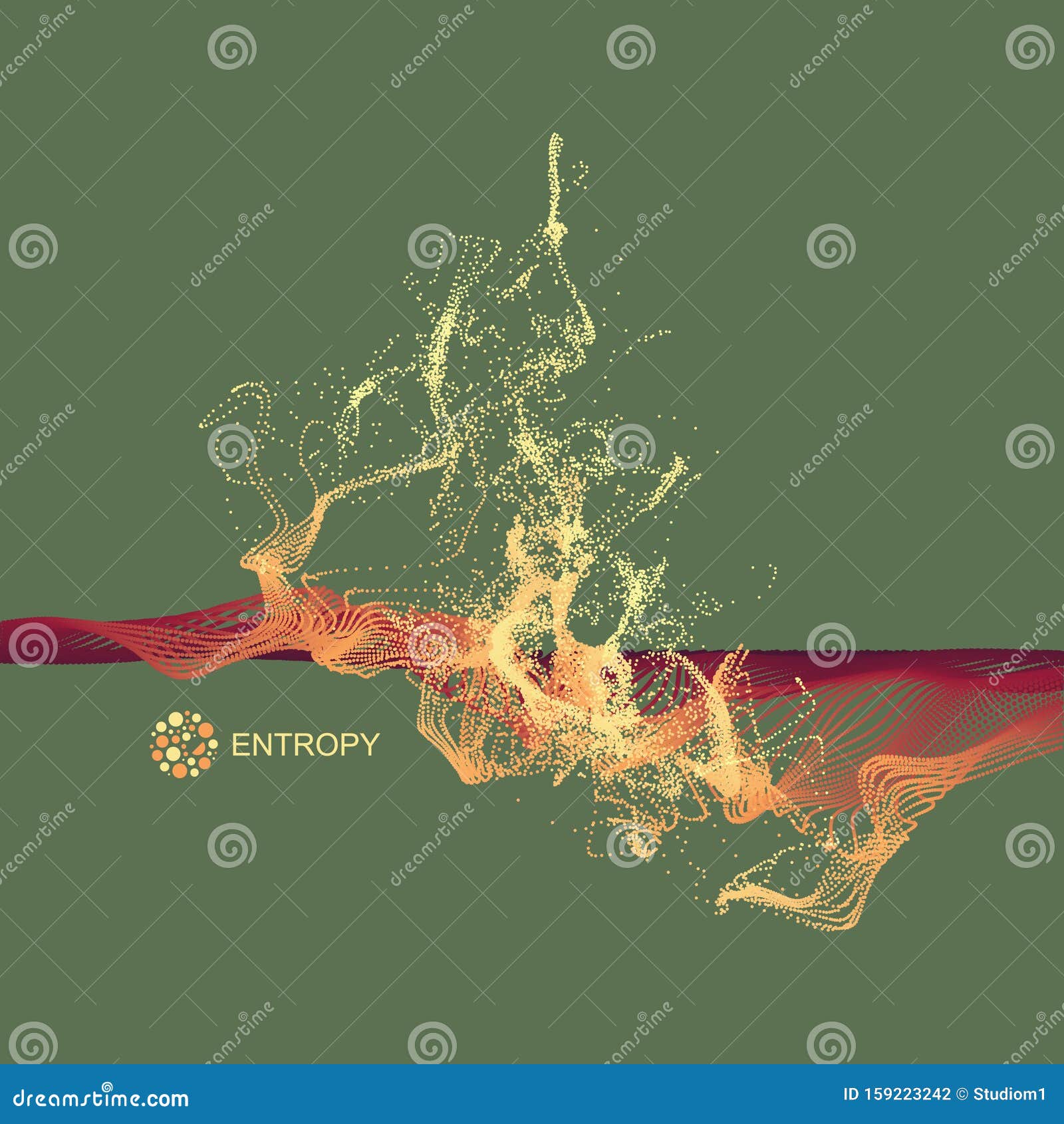 Water Splash Imitation. Array with Dynamic Emitted Particles Stock ...