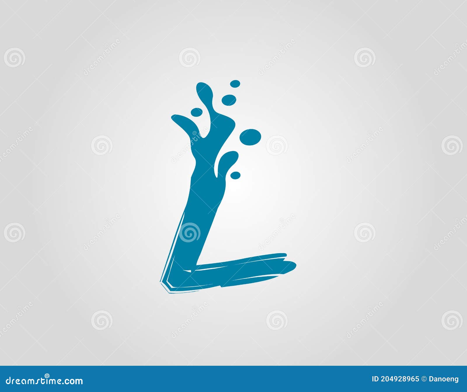 Water Splash Initial L Letter Logo Icon, Blue Water Alphabet Icon Stock ...