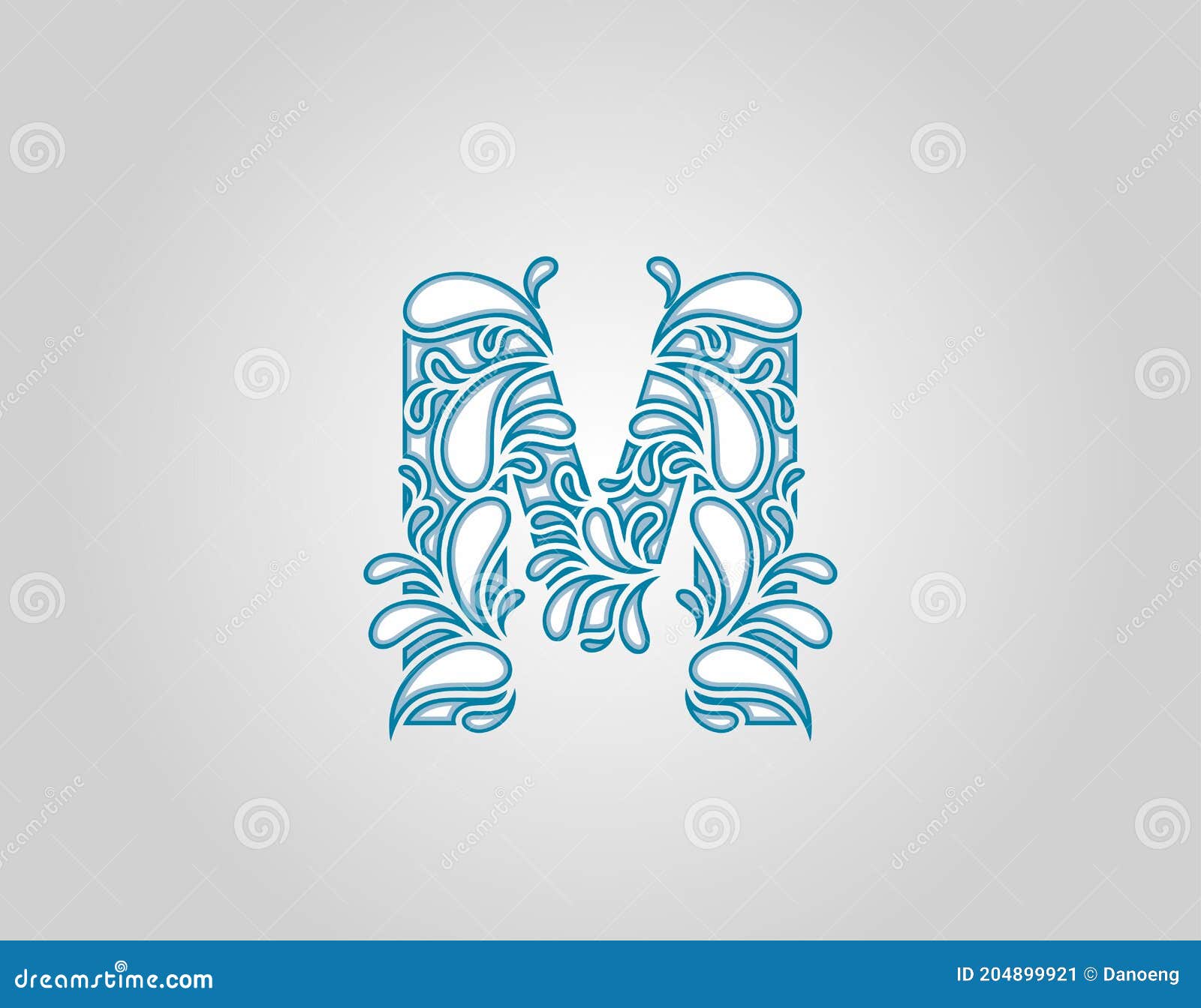 Water Splash, Initial M Letter Logo Icon, Water Droplets and Splash ...